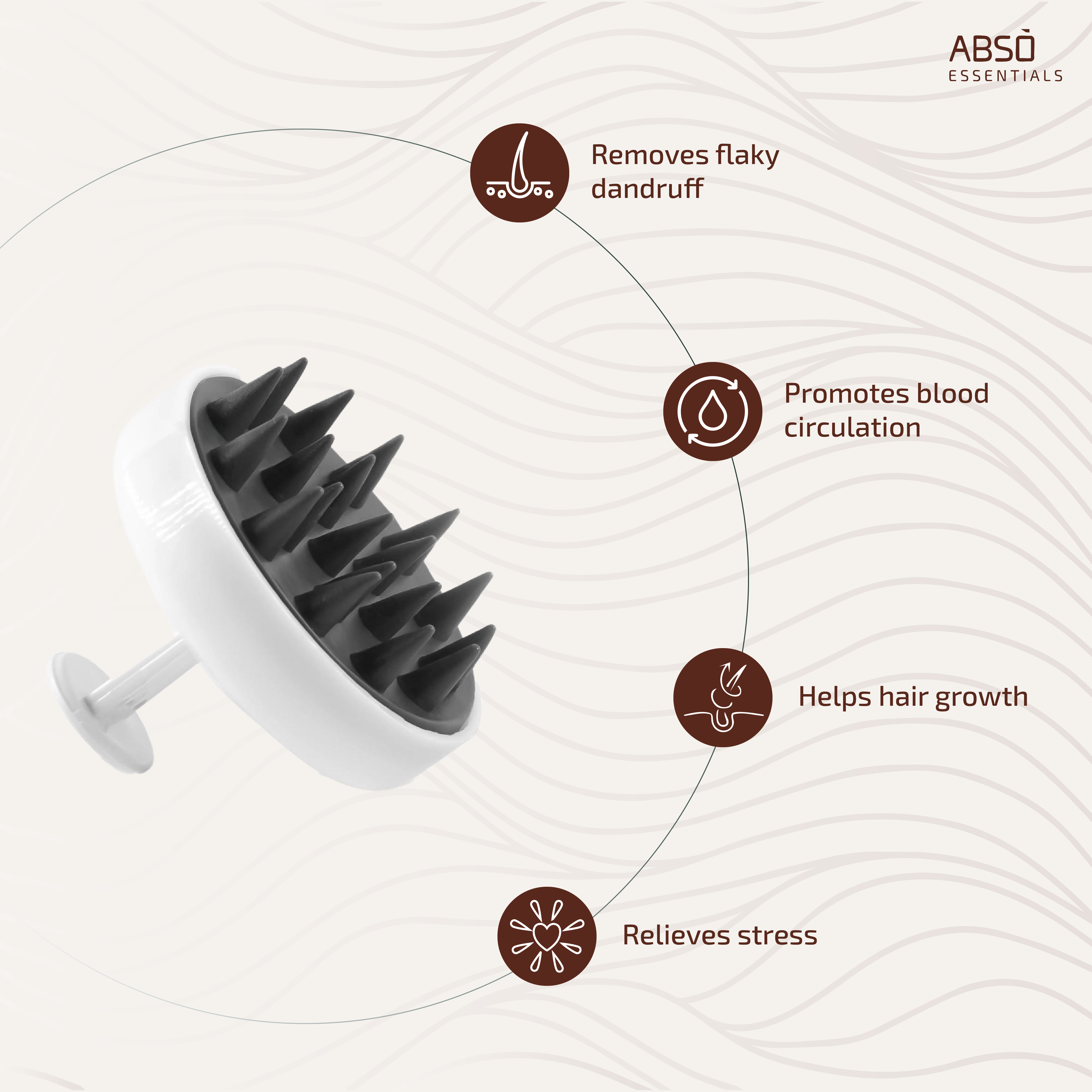 Scalp Massager- Stimulates Blood Flow, Removes Dandruff. With soft ...